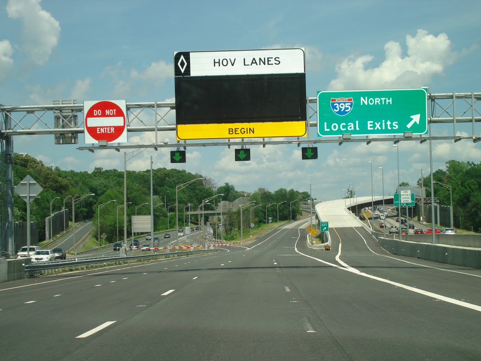 Luke's Signs: Interstate 395 HOV Lanes - Alexandria, VA