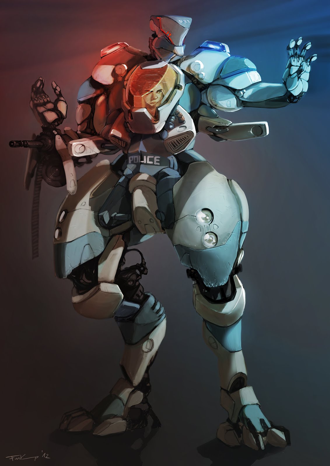 Florian Furtkamp: Police Mech Concept