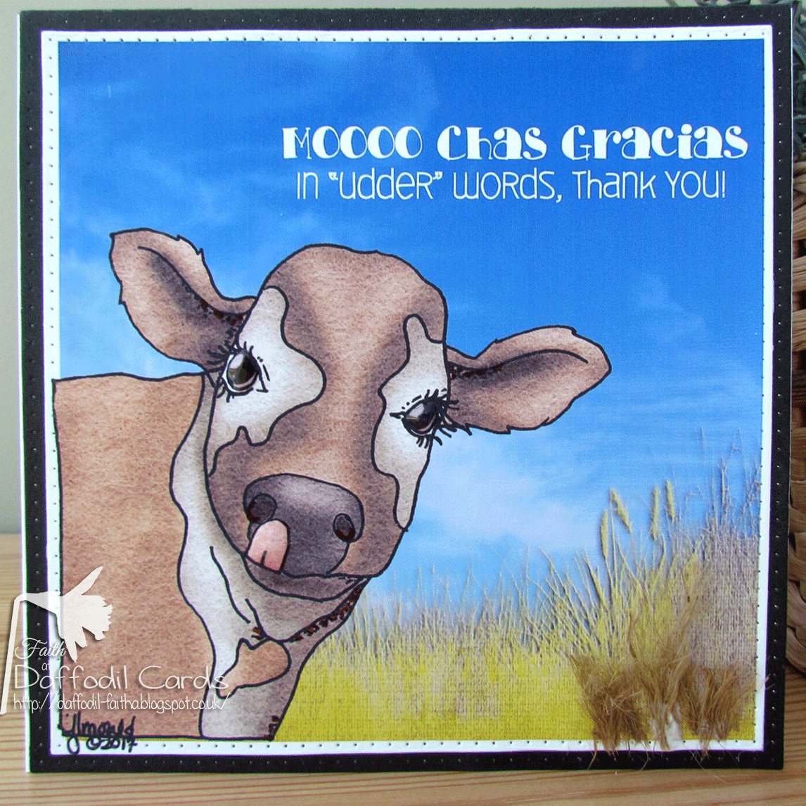 Daffodil Cards: Moo Thanks