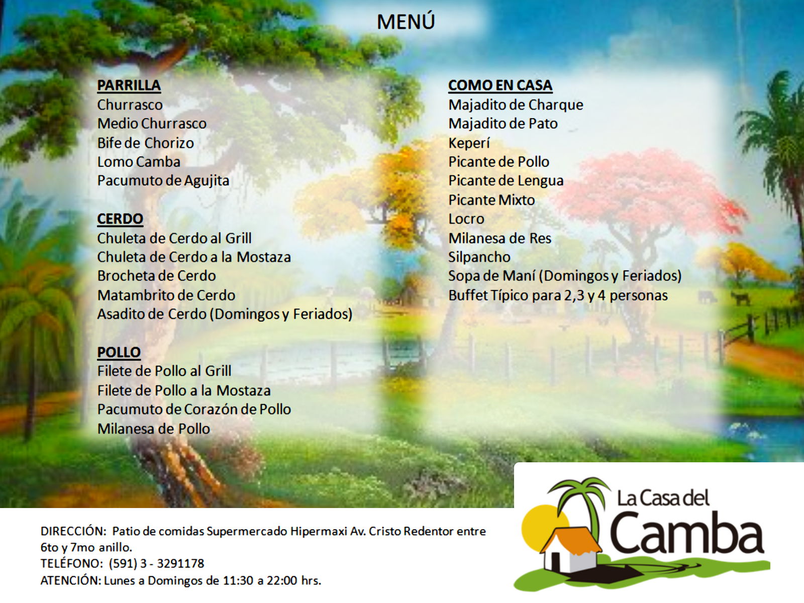 Me encanta escribir en español: Las especialidades culinarias en Bolivia