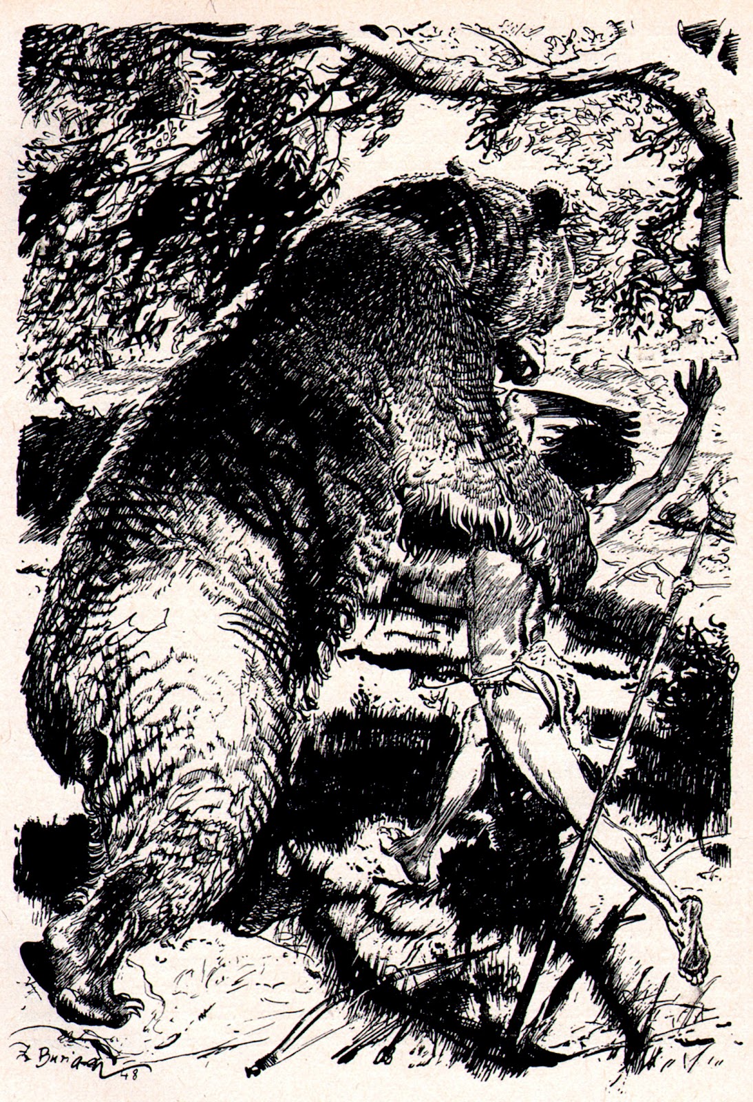 Zdeněk Burian: Bear Attack