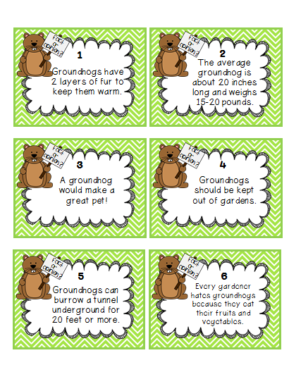 The Classroom Game Nook: Groundhog Day SMARTBoard Games!