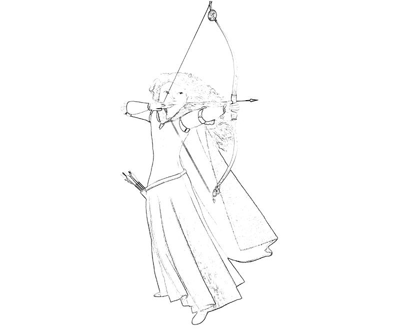 Disney Movie Princesses: Merida Coloring Pages
