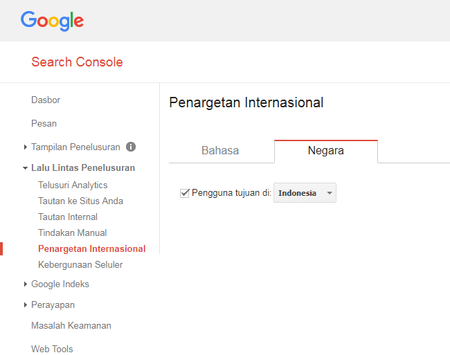 Cara Ganti Target Negara di Search Console Agar Artikel Blog Naik Peringkat