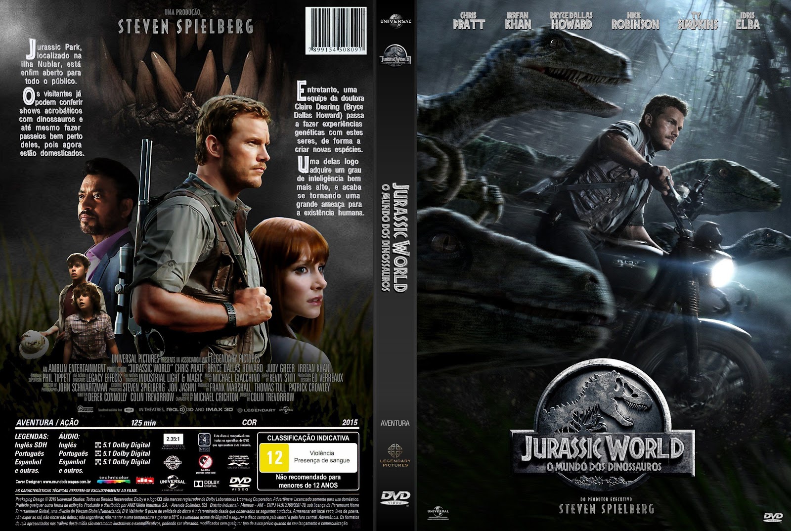 Capa DVD Jurassic World O Mundo Dos Dinossauros - DVD Cover - Baixar ...