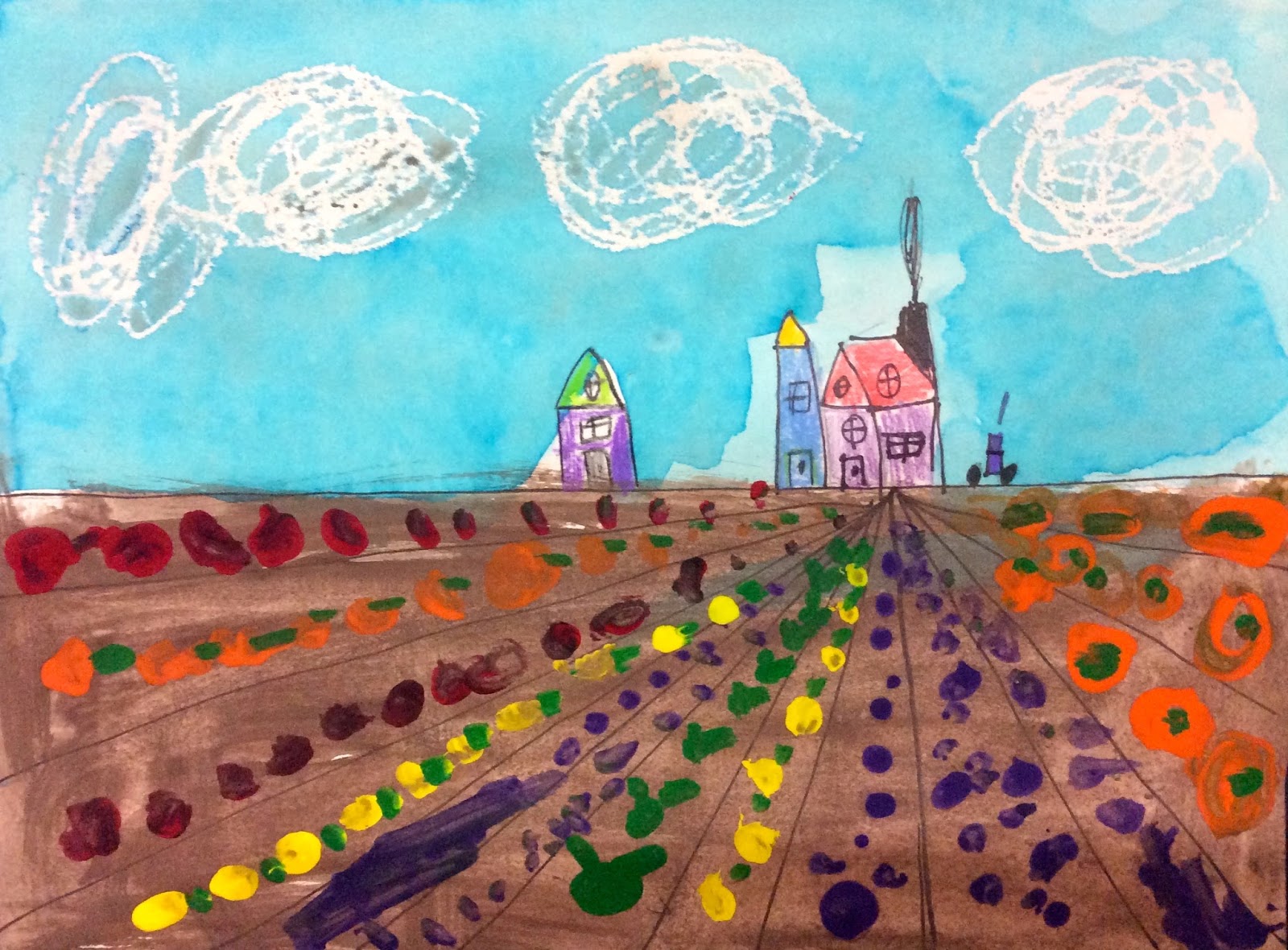 Ms. Curry's Art Room : First Grade Farm Landscapes
