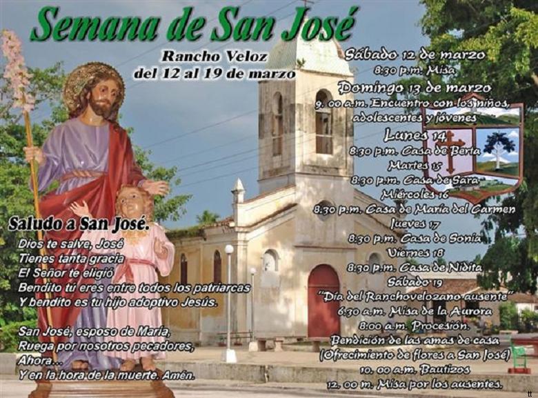 PARROQUIAS DE SABANEQUE: Semana de San José en Rancho Veloz