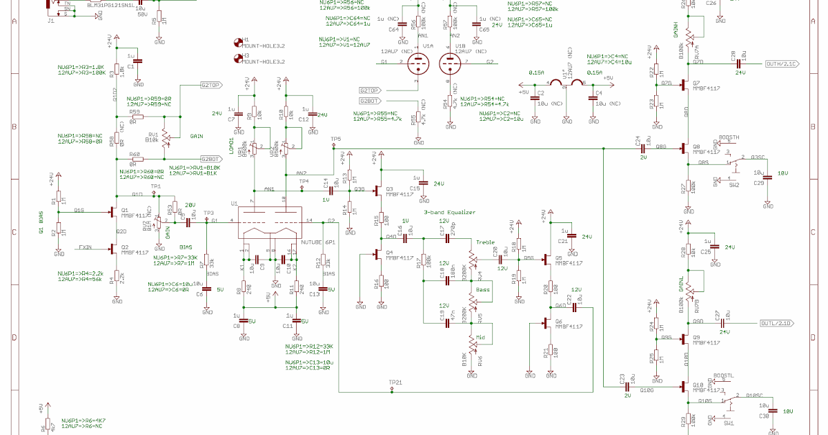 Rezzonics: Korg Nutube 6P1 vs 12AX7 tube: Hybrid Amplifier (3)