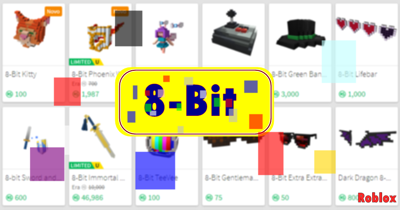 Mais de 10 novos itens 8-Bits no Roblox