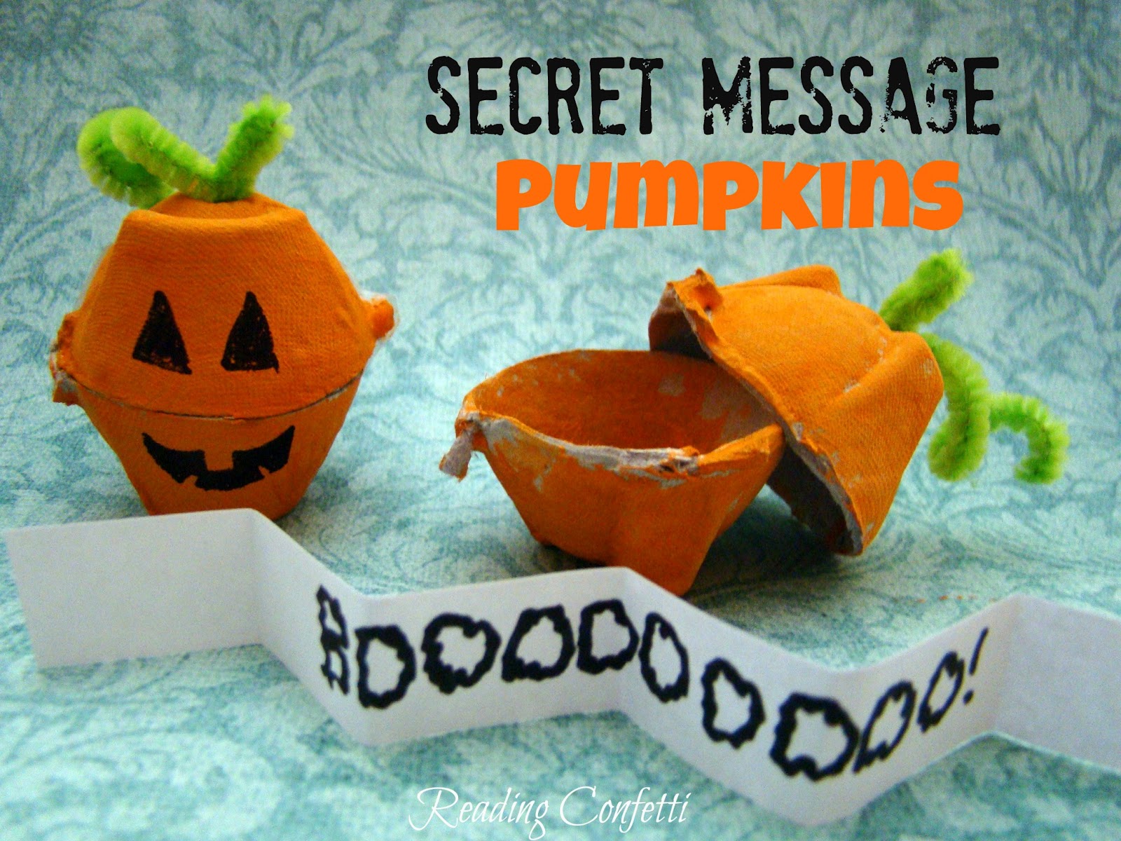 Secret Message Pumpkins ~ Reading Confetti