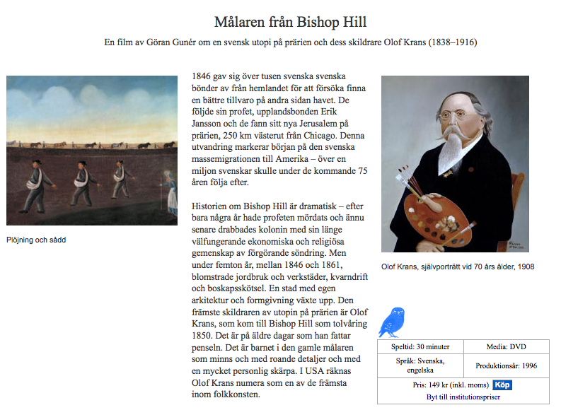 Dull Tool Dim Bulb: Olof Krans Folk Art Painting on a Real Photo ...