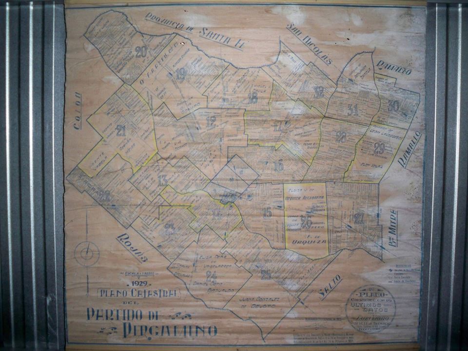 Ciudad de Pergamino: Plano catastral rural del partido de Pergamino