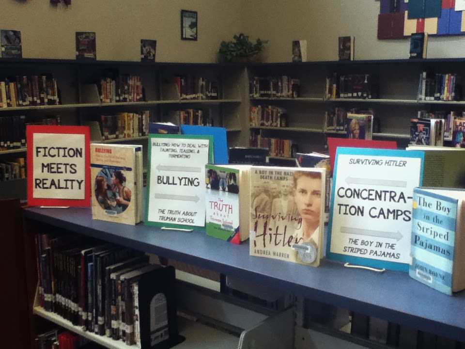 DCG Middle School Library: Fiction Meets Reality in a New Display