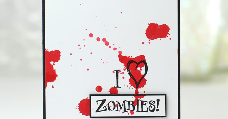 Walking Dead I heart Zombies Valentine - NewAmped2Stamp