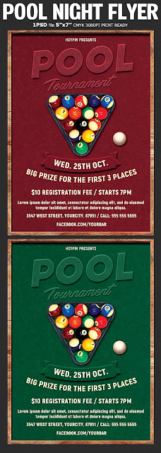 Pool Tournament Flyer Template