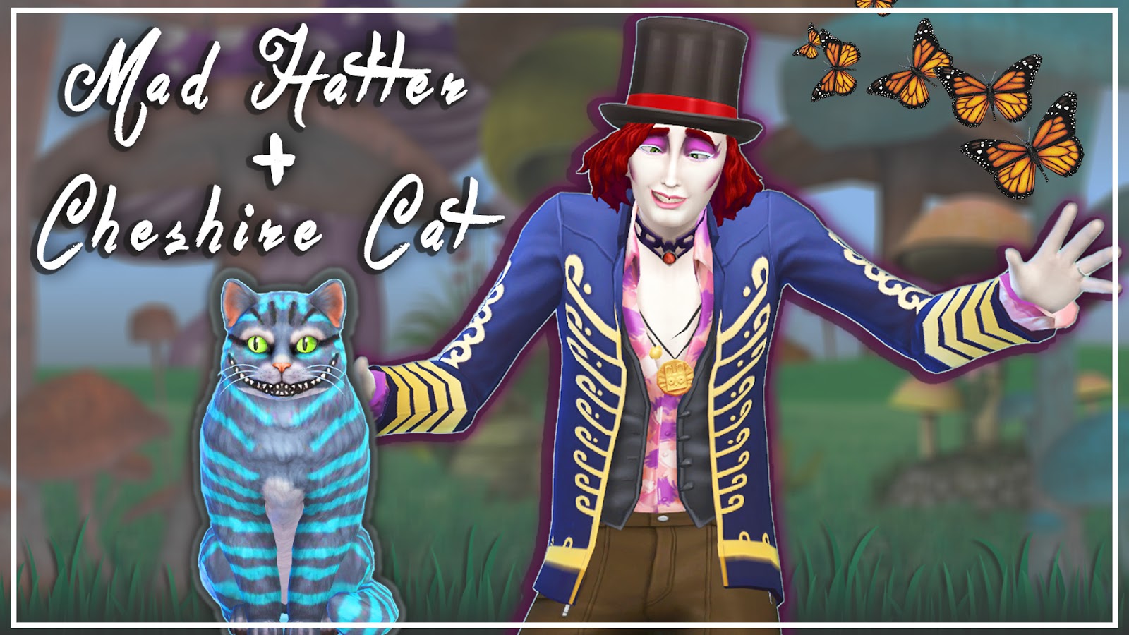 Mad Hatter and Cheshire cat CAS🎩🐱 (NO CC)