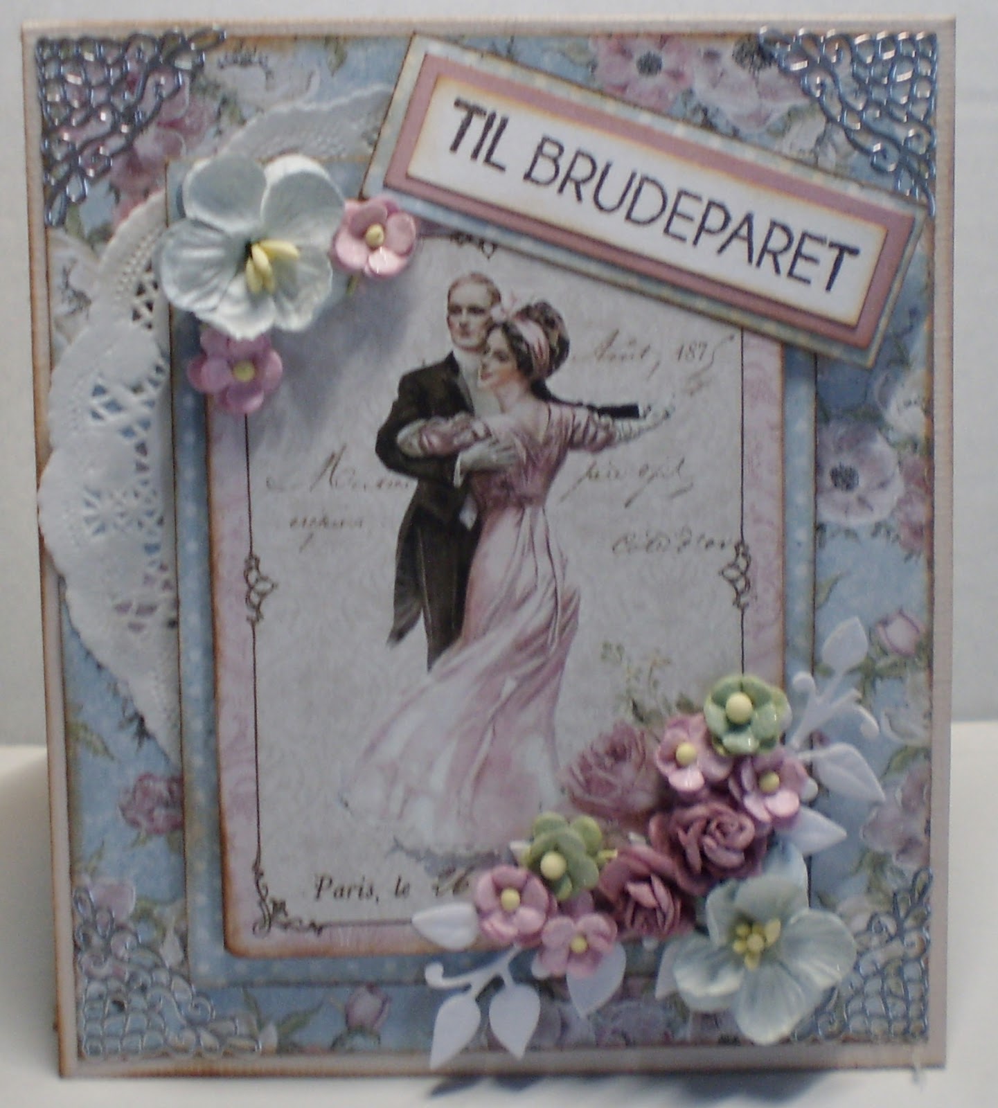 Bryllupskort med mal - Scrappehjertet