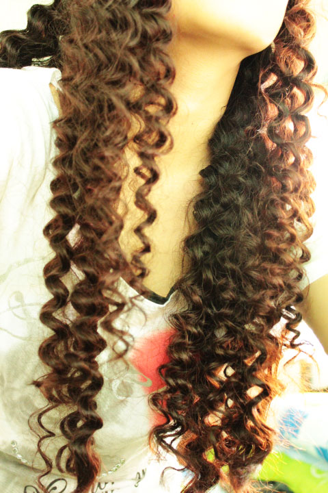 Beautyklove: Straw Curls Method 5 No heat Spiral Curls plus an Update!