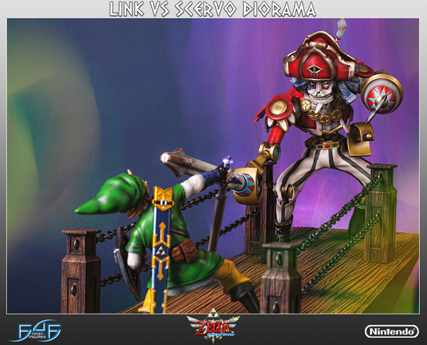 Legend of Zelda: Skyward Sword - Link Vs Scervo Diorama (First 4 Figures)