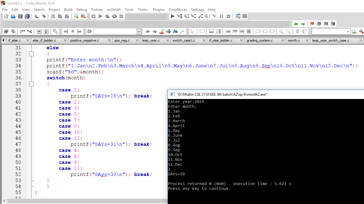 Black-White Mubin | মুবিনের রাফখাতা: C programming:Simple C Codes with output
