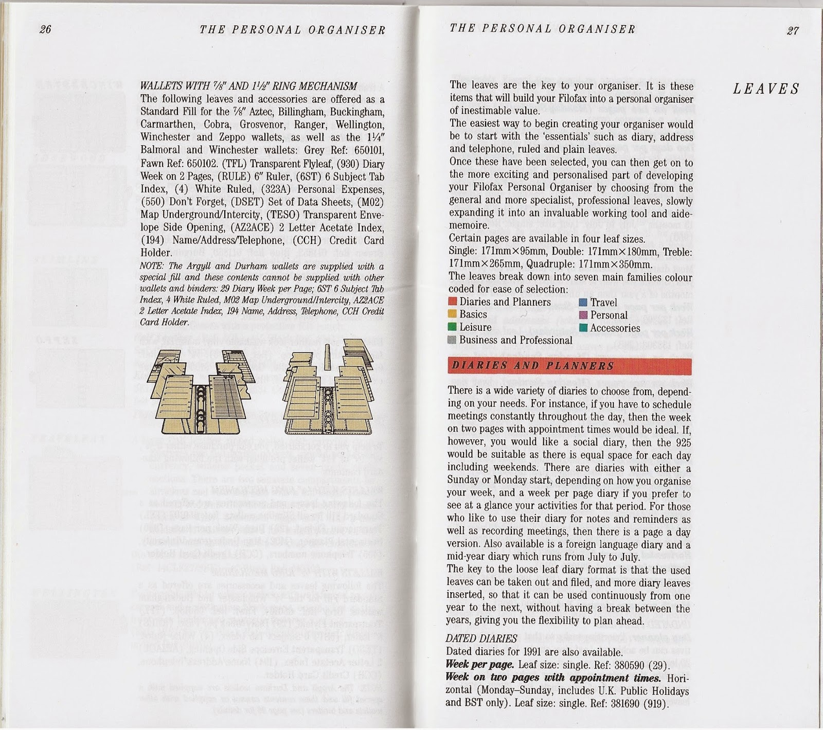 Philofaxy: Filofax Catalogue 1990