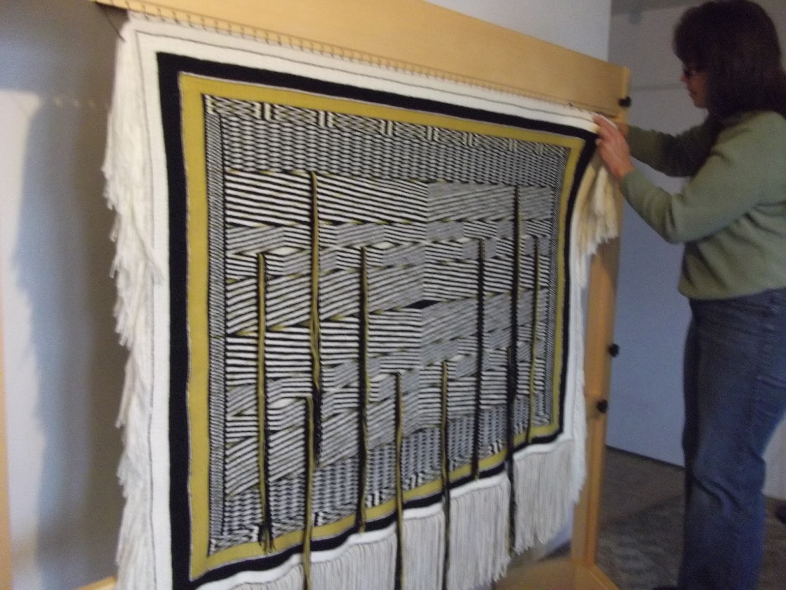 Evelyn Vanderhoop Weaving Artist: Raven's Tail Sky Robe Commissioned by ...