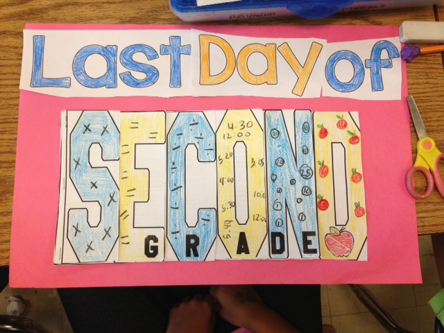 Simply Skilled in Second: Writing Keepsake - First Day & Last Day of School