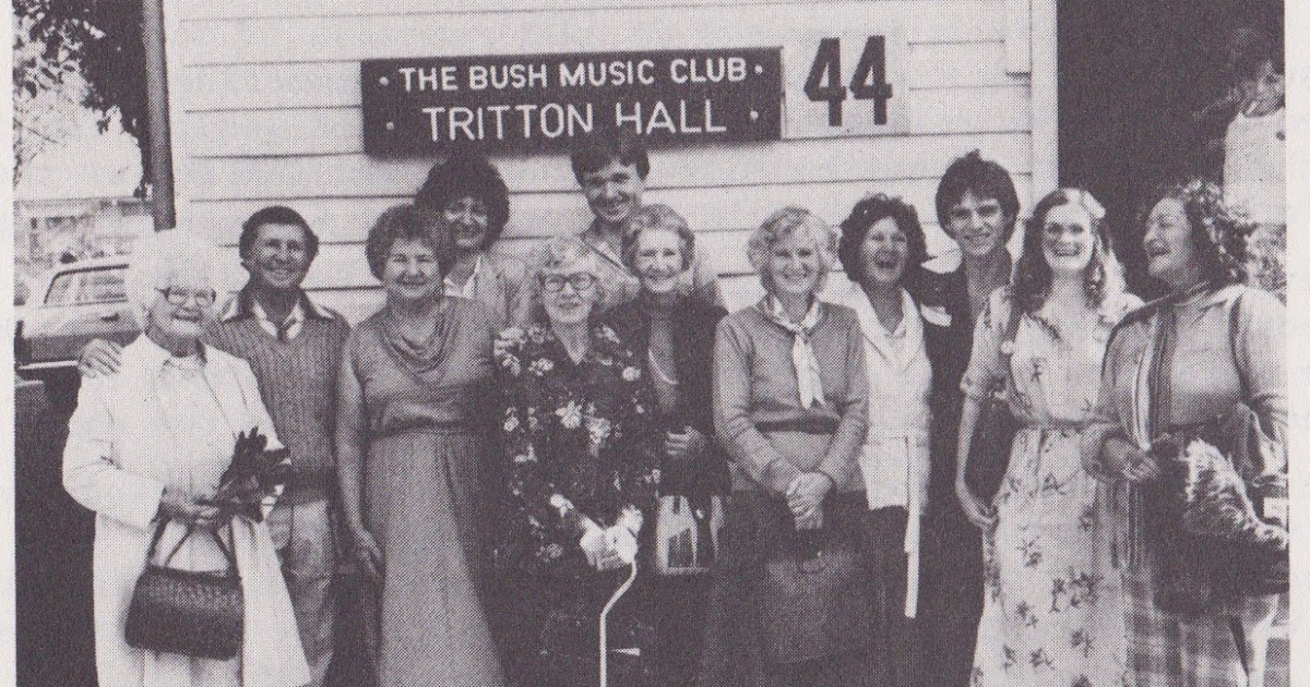The Bush Music Club: Visit to Tritton Hall by Duke Tritton's daughter ...