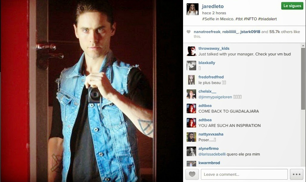 Jared Leto Latin American Fans: Jared Instagram 190215