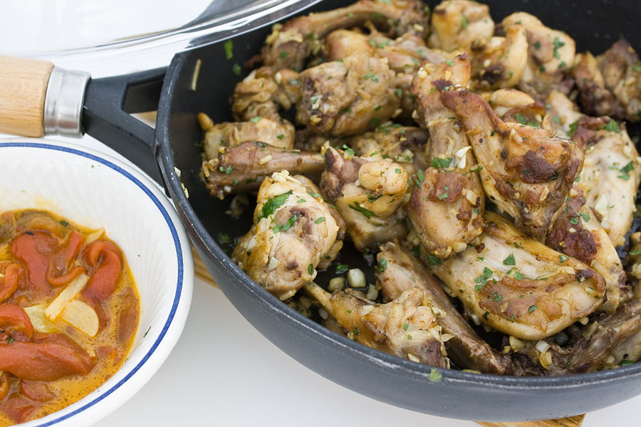 e-cocinablog: conejo frito con ajos