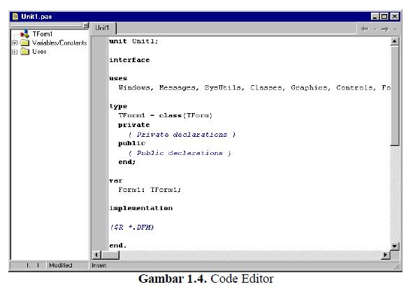 Panduan Delphi: Mengenal Komponen - Komponen Delphi 7