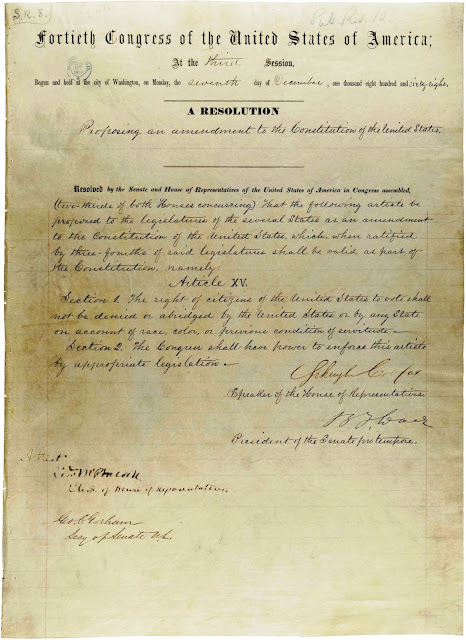 United States Constitution and Citizenship Day: 15th Amendment