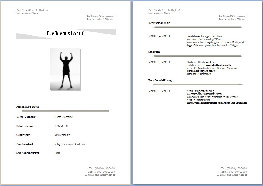CV beispiel schweiz - Tipss und Vorlagen