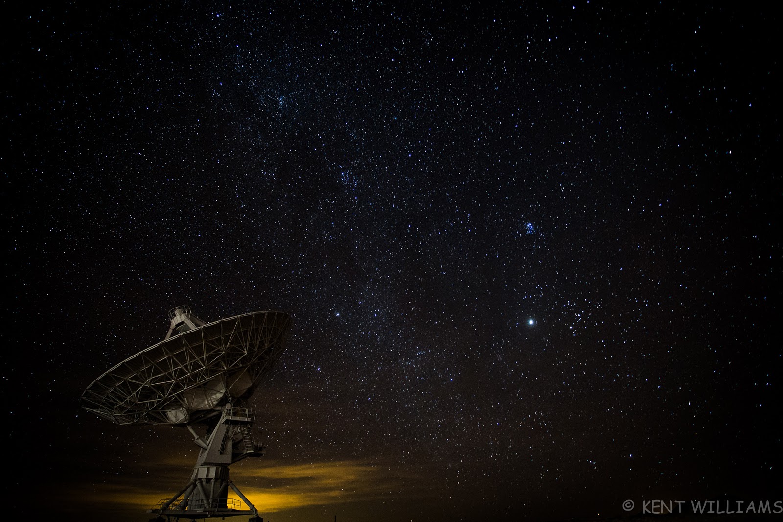 Life in the Right Lane: VLA with Night Sky