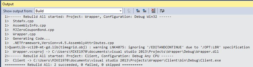 Path: C++/CLI Interoperability : Using QuantLib in C#