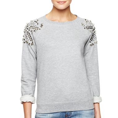 Style My Way: DIY- Embellished Shoulder Sweatshirt