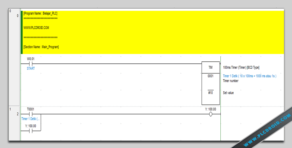PLC Omron 4 - Timer Instruksi TIM(0.1sec.) / TIMH(0.01sec.) / TIMHH(0 ...