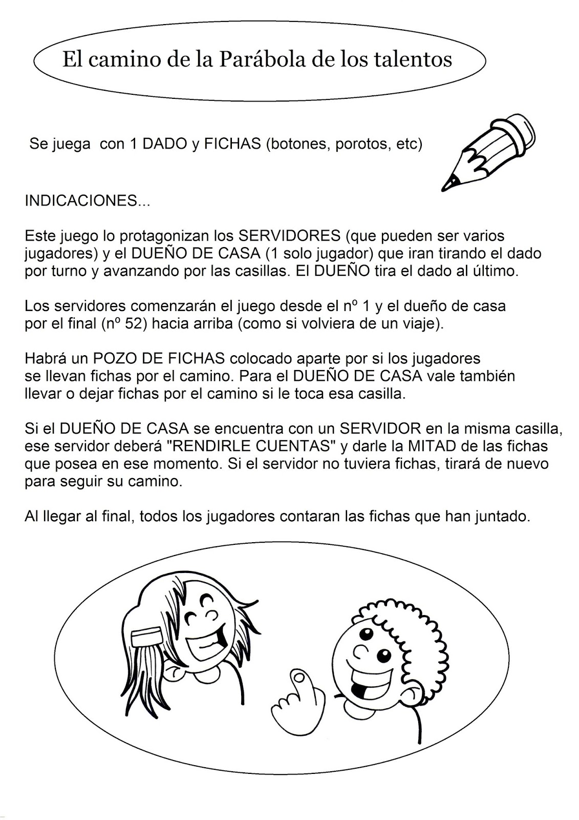 El Rincón de las Melli: JUEGO: El camino de la parábola de los talentos