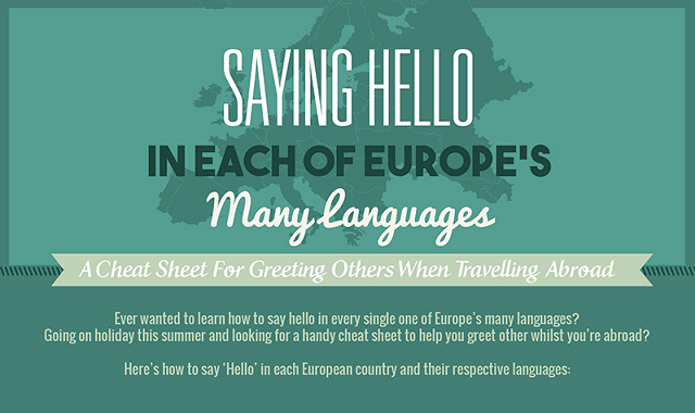 Saying Hello In Each of Europe’s Many Languages #Infographic - Visualistan