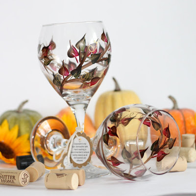Ophelia's Adornments blog: Painted Glassware...