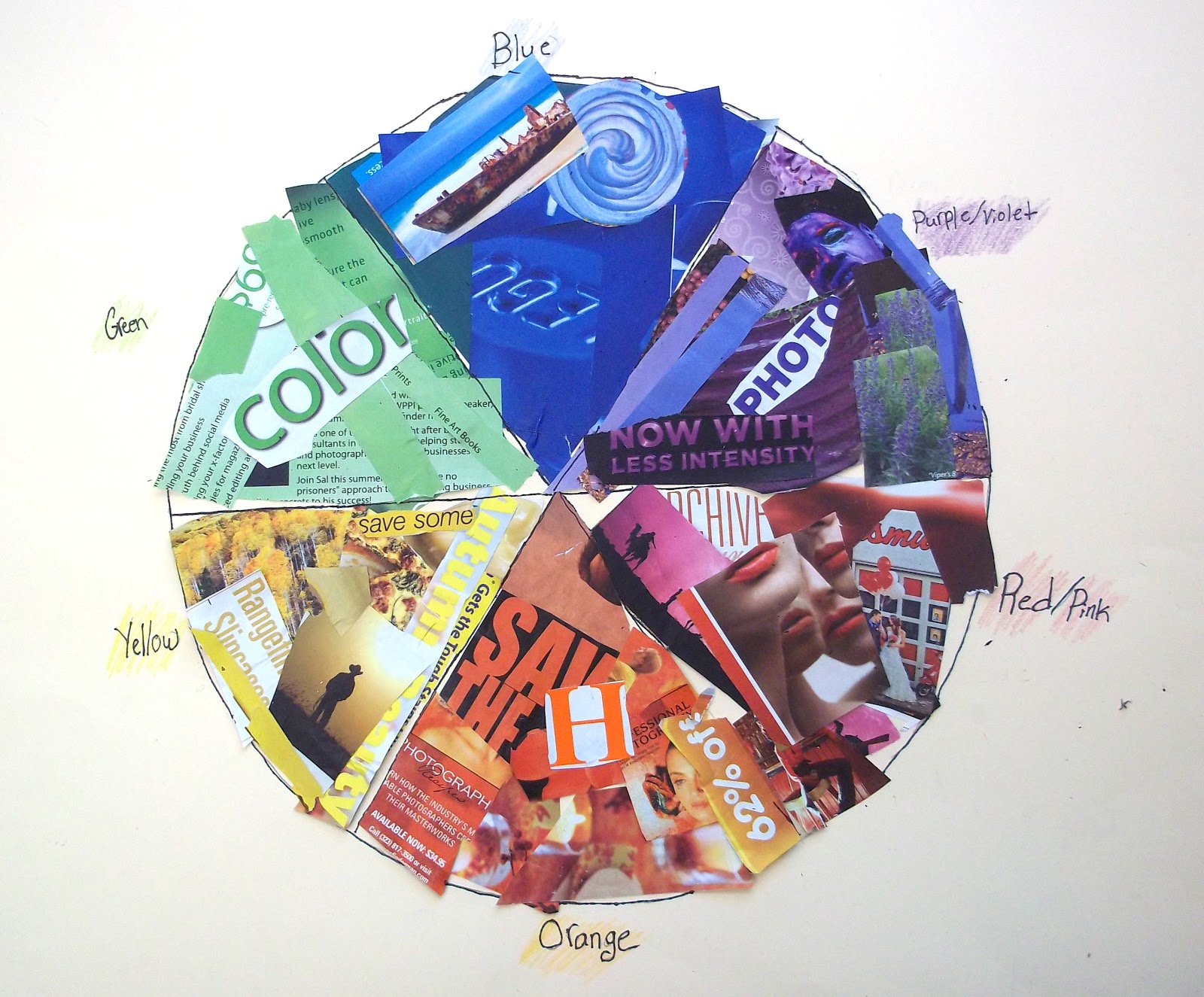 Monument Valley Regional Middle School Art Class: Color Wheel Collage ...