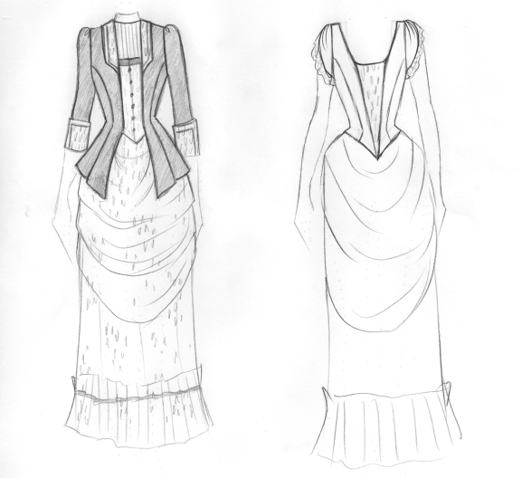 The Closet Historian: Even More Victorian Bustle Dress Sketches....
