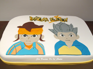 SIN RECETAS DE LA ABUELA: TARTA INAZUMA ELEVEN DECORADA CON FONDANT DE ...