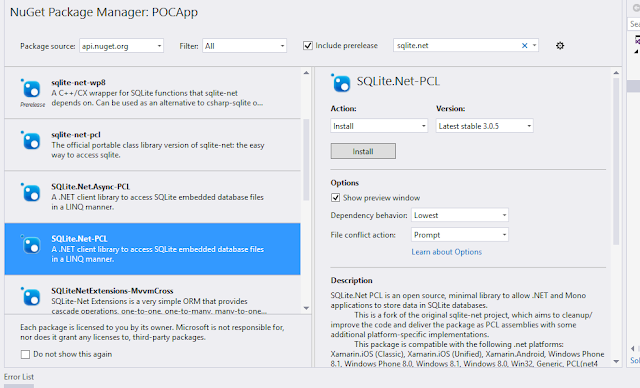 Using Sqlite In Windows 10 Universal App Project Using Sqlite In Windows 10 Universal App