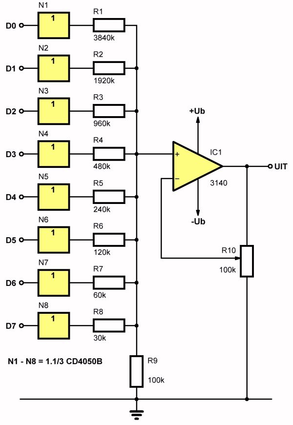 Cd4050 схема включения - 80 фото