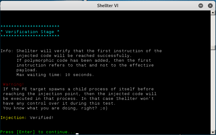Inyección de shellcodes en ejecutables con Shellter VI