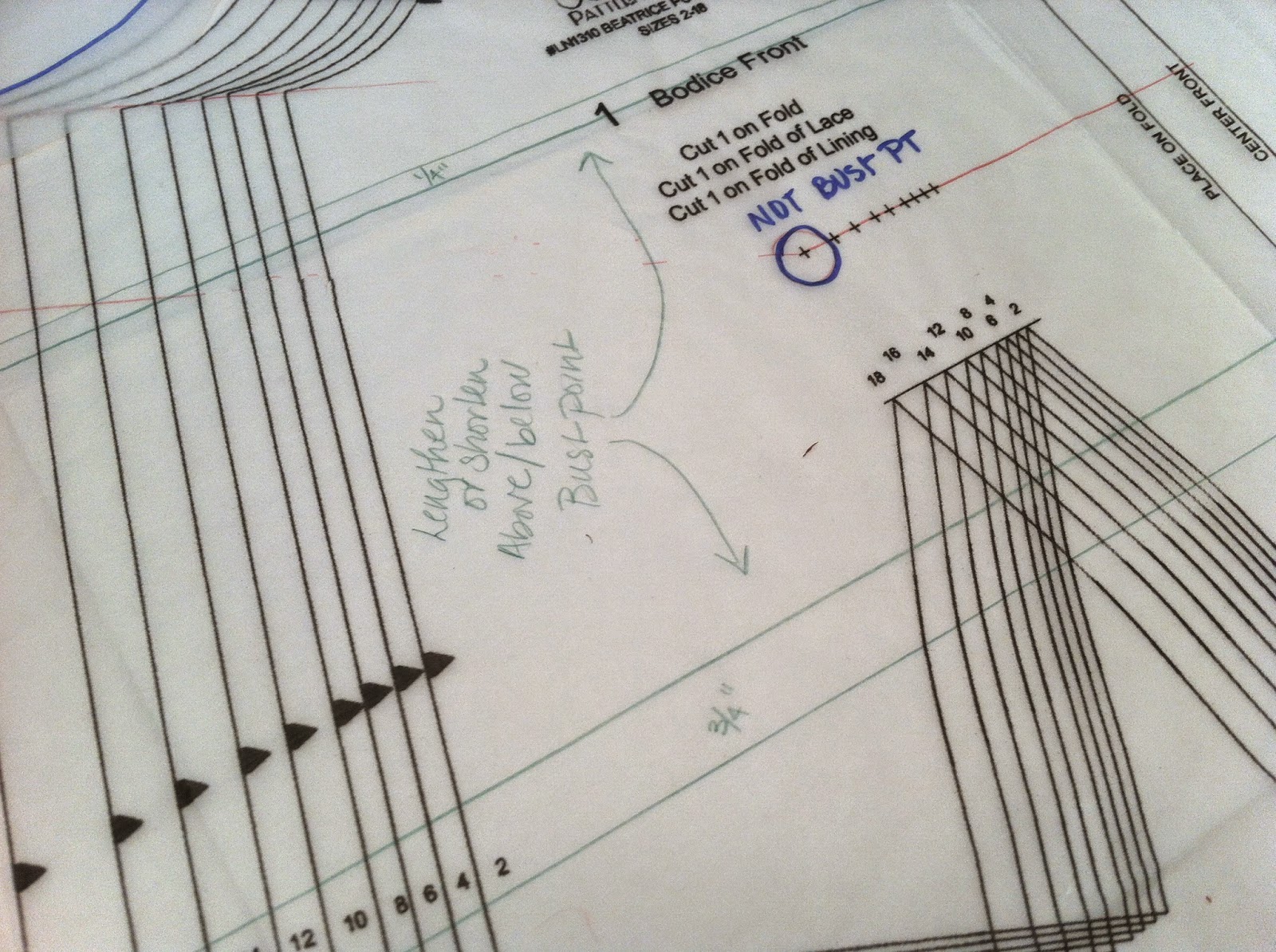 Sew Chic Pattern Company: Pattern Resizing Tutorial Part 1: Small to Large