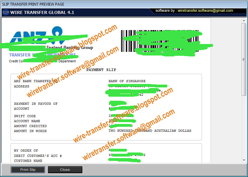 WIRE TRANSFER: wire transfer software 4.1
