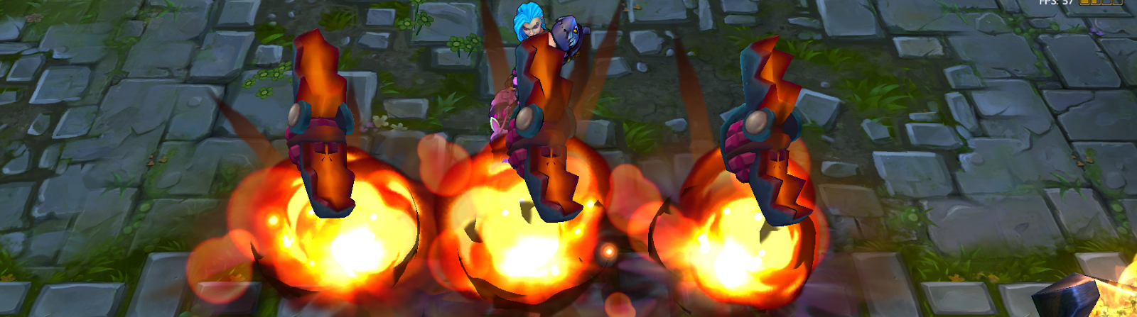 Surrender at 20: 9/27 PBE Update: Jinx's Flame Chompers particles added
