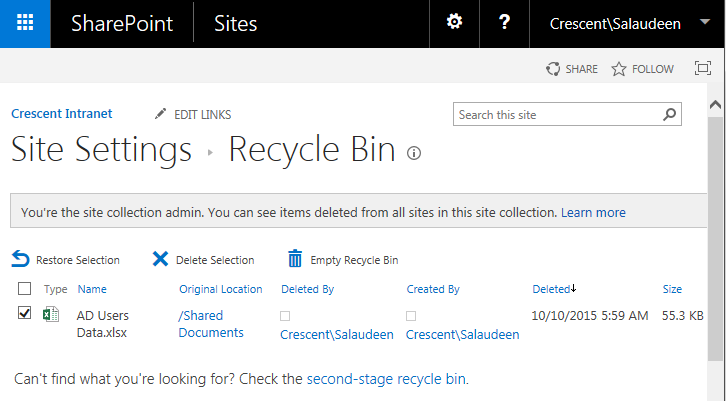 Restore Deleted Items From Recycle Bin In Sharepoint Using Powershell Sharepoint Diary